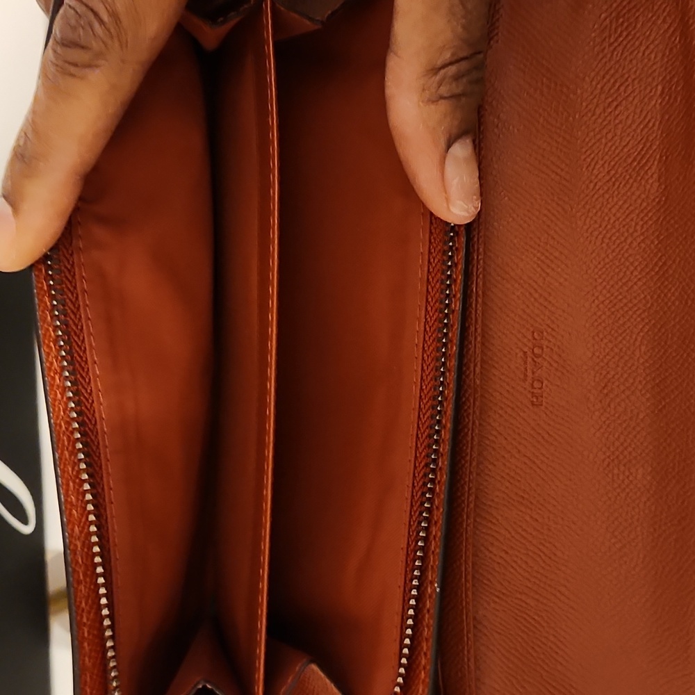 Authentic Coach Envelope Wallet. - Gem